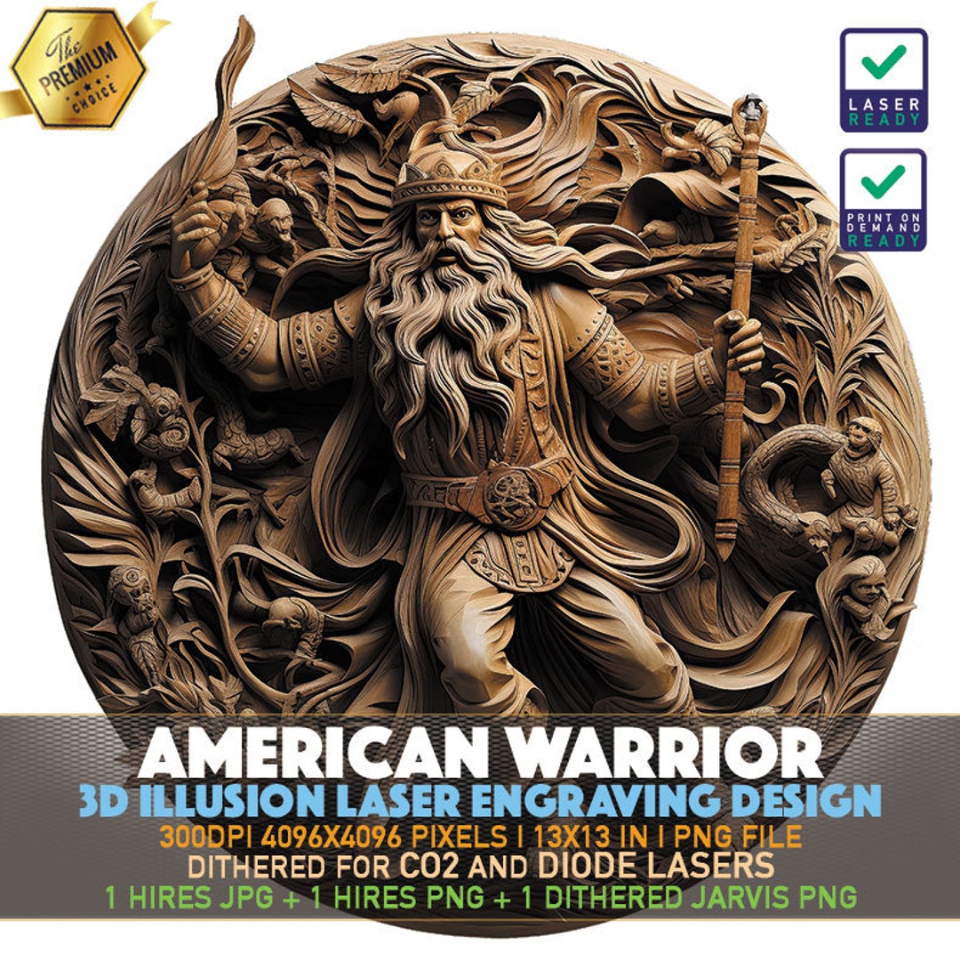 Laser Engraving File | 3D Illusion PNG | Lightburn File | PNG Engraving ...