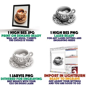 Coffee Cup | Coffee Brew | Coffee Time | Laser Engraving File | 3D ...