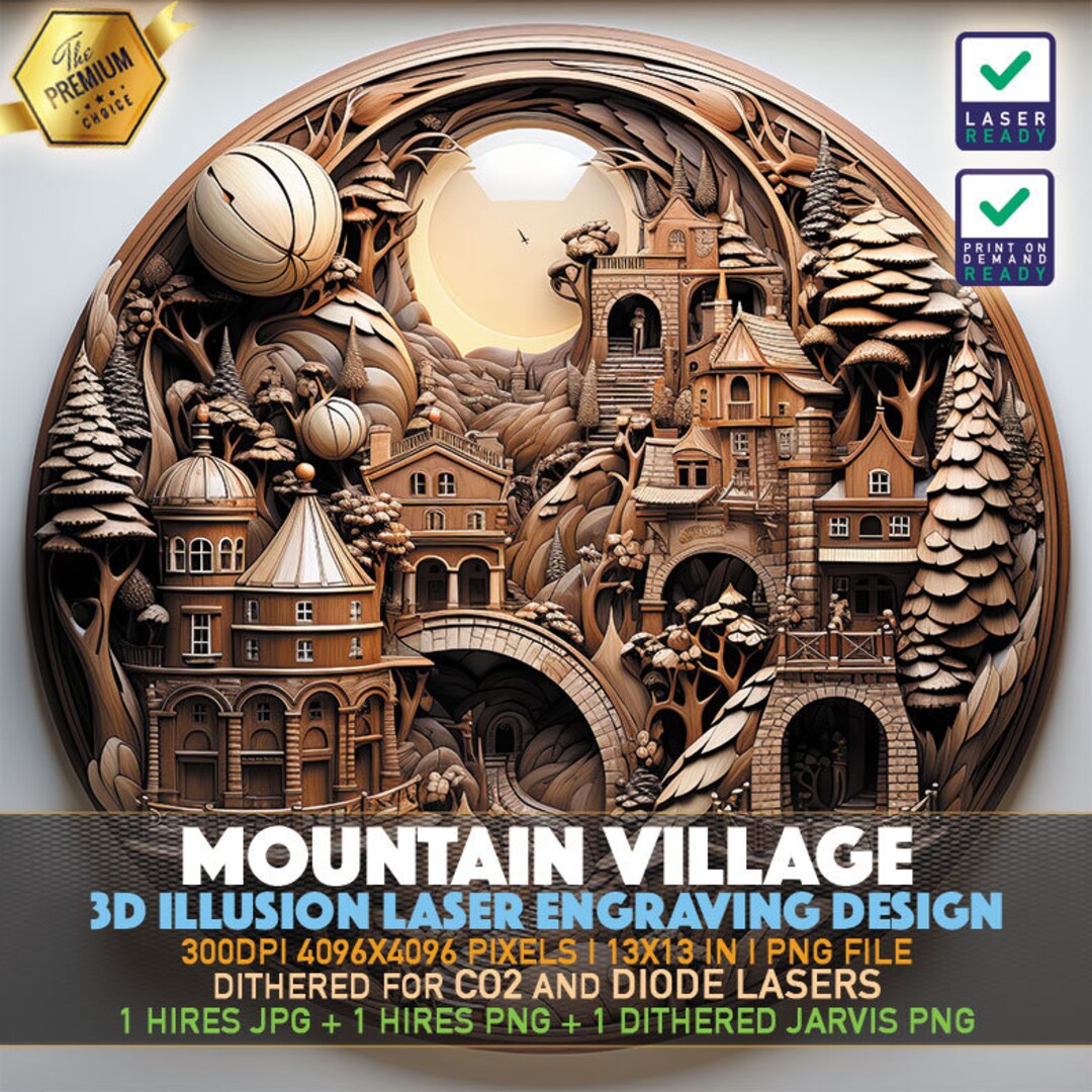 Laser Engraving File | 3D Illusion PNG | Lightburn File | PNG Engraving ...