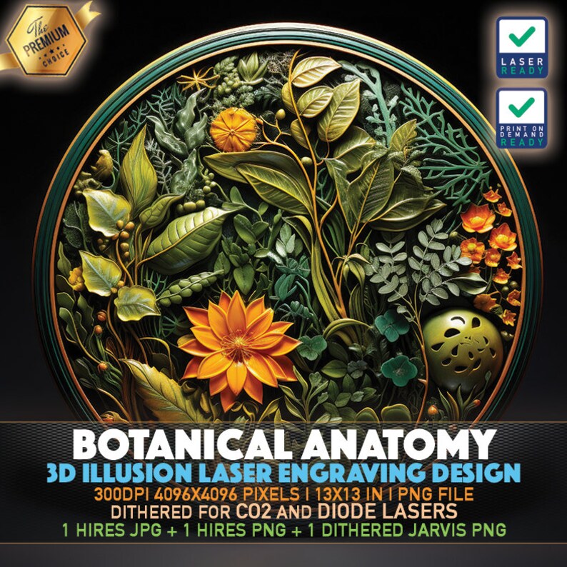 Laser Engraving File 3D Illusion PNG Lightburn File PNG - Etsy