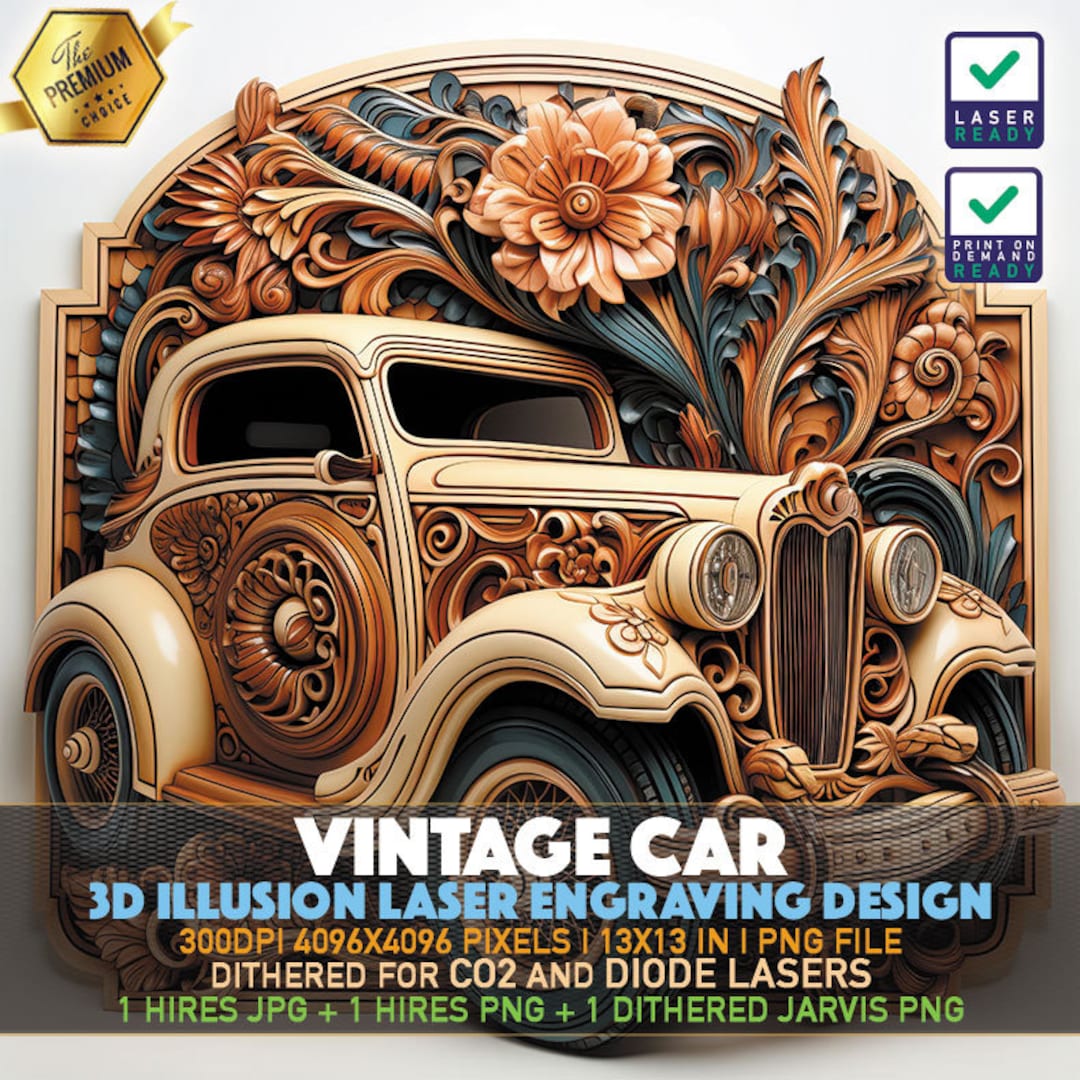 Laser Engraving File | 3D Illusion PNG | Lightburn File | PNG Engraving ...