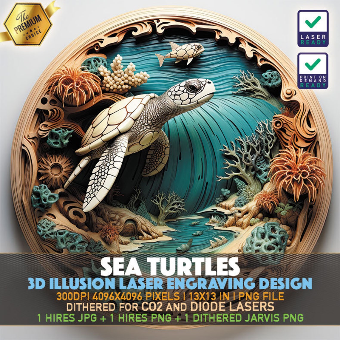 Laser Engraving File | 3D Illusion PNG | Lightburn File | PNG Engraving ...