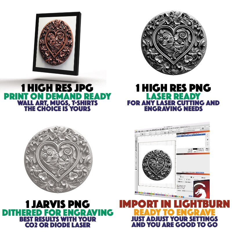 Laser Engraving File 3D Illusion PNG Lightburn File PNG Engraving ...