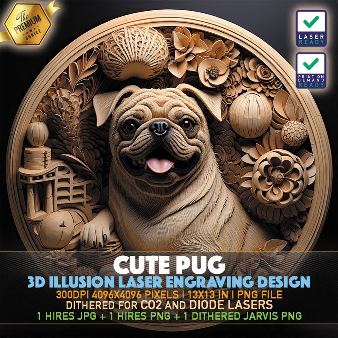 Laser Engraving File | 3D Illusion PNG | Lightburn File | PNG Engraving ...