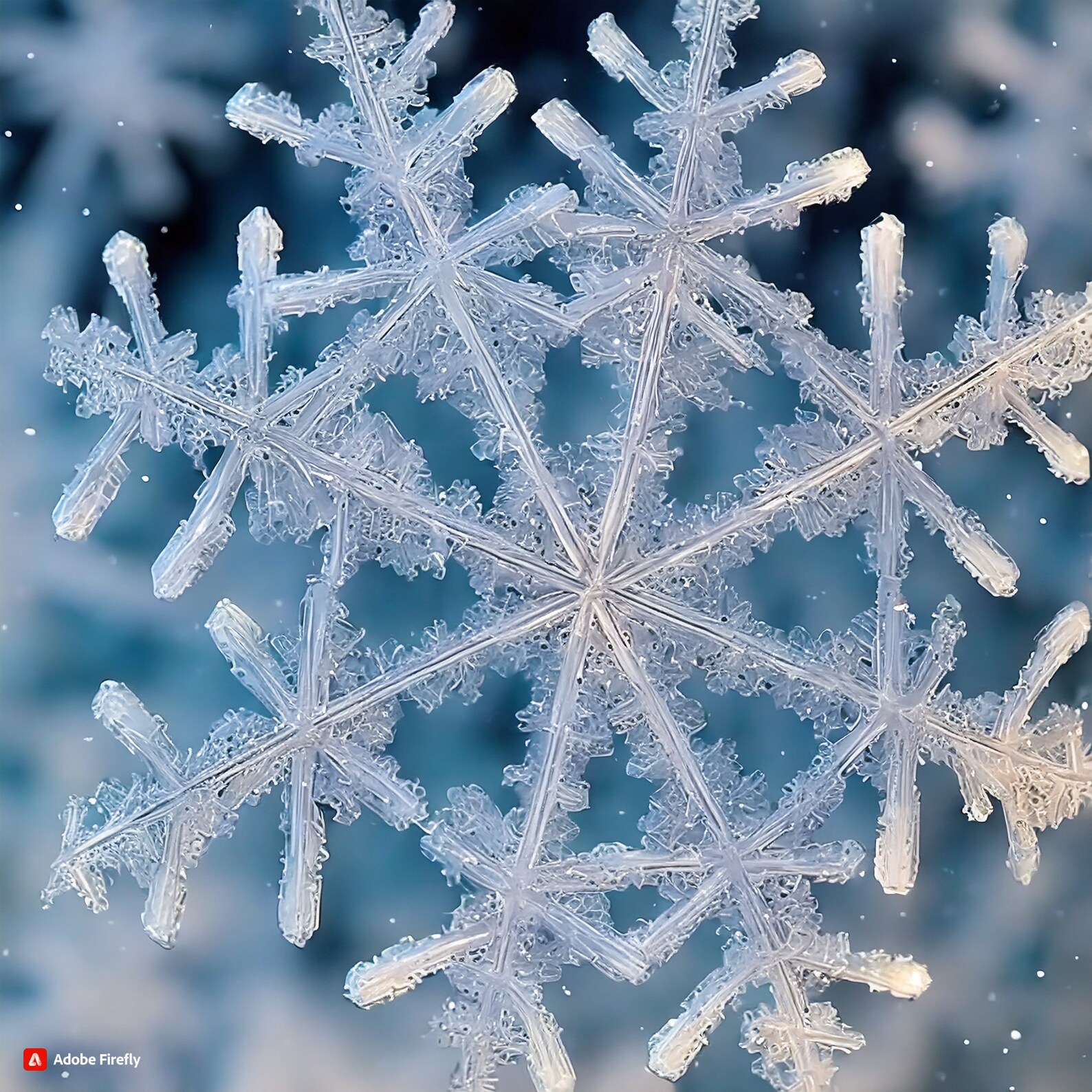 Closeup of a Snowflake Crystal Formation - Etsy