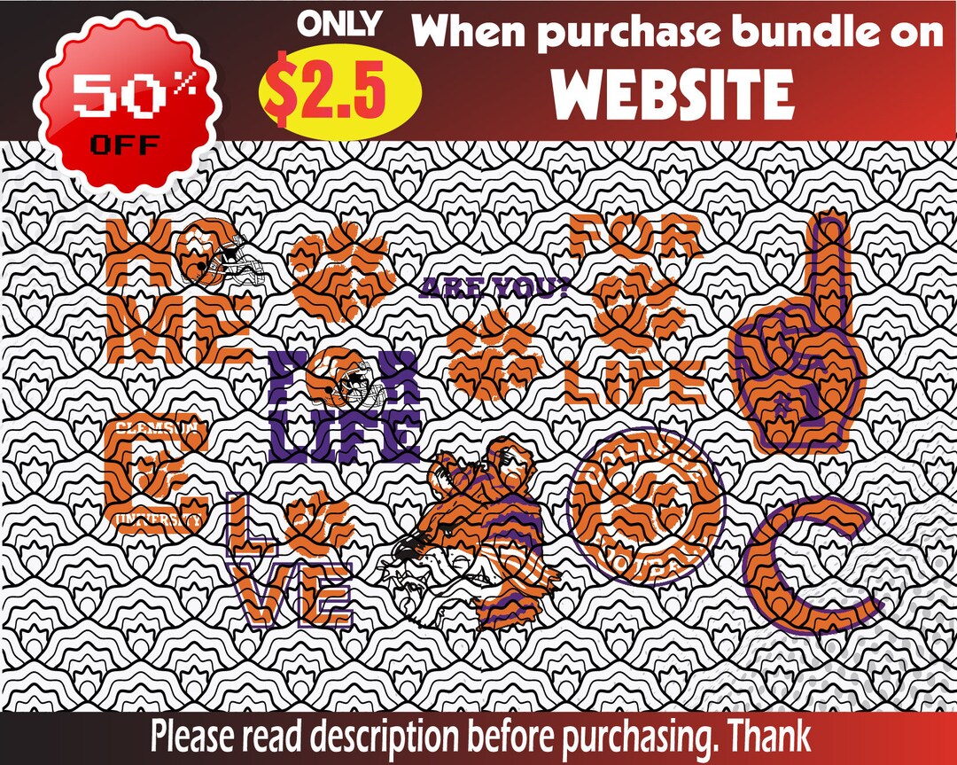 Clemson Tigers Football Svg Bundle N C A A SVG Sports Svg - Etsy