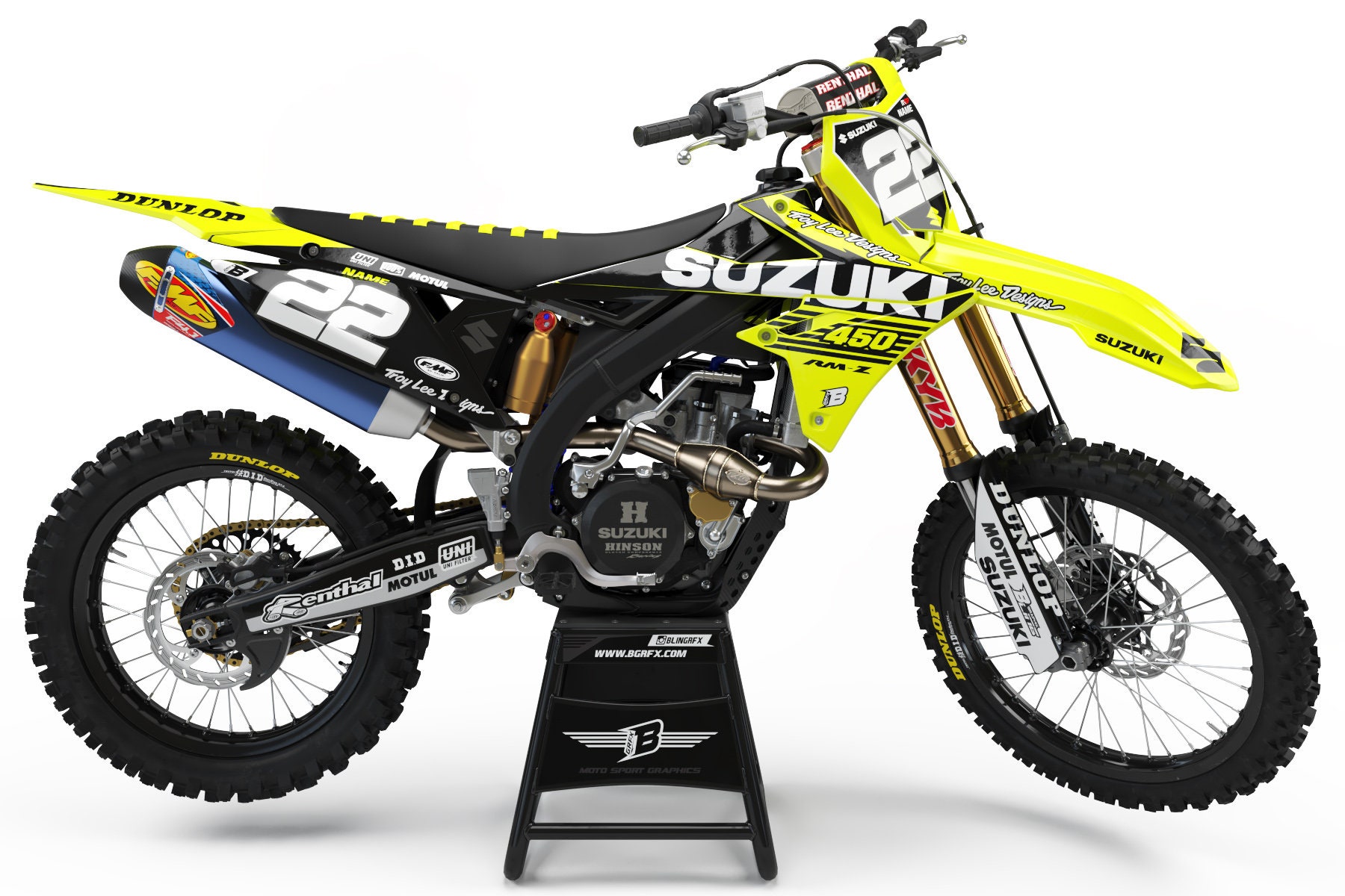 Suzuki Rmz 250-450 2018-2023 Full Graphics Kit With Riders Id. - Etsy