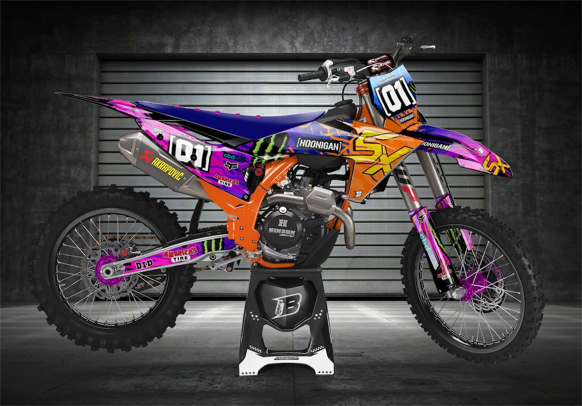 KTM SX-SXF 125-250-350-450 2023-2024 Full Graphics Kit With Riders Id ...