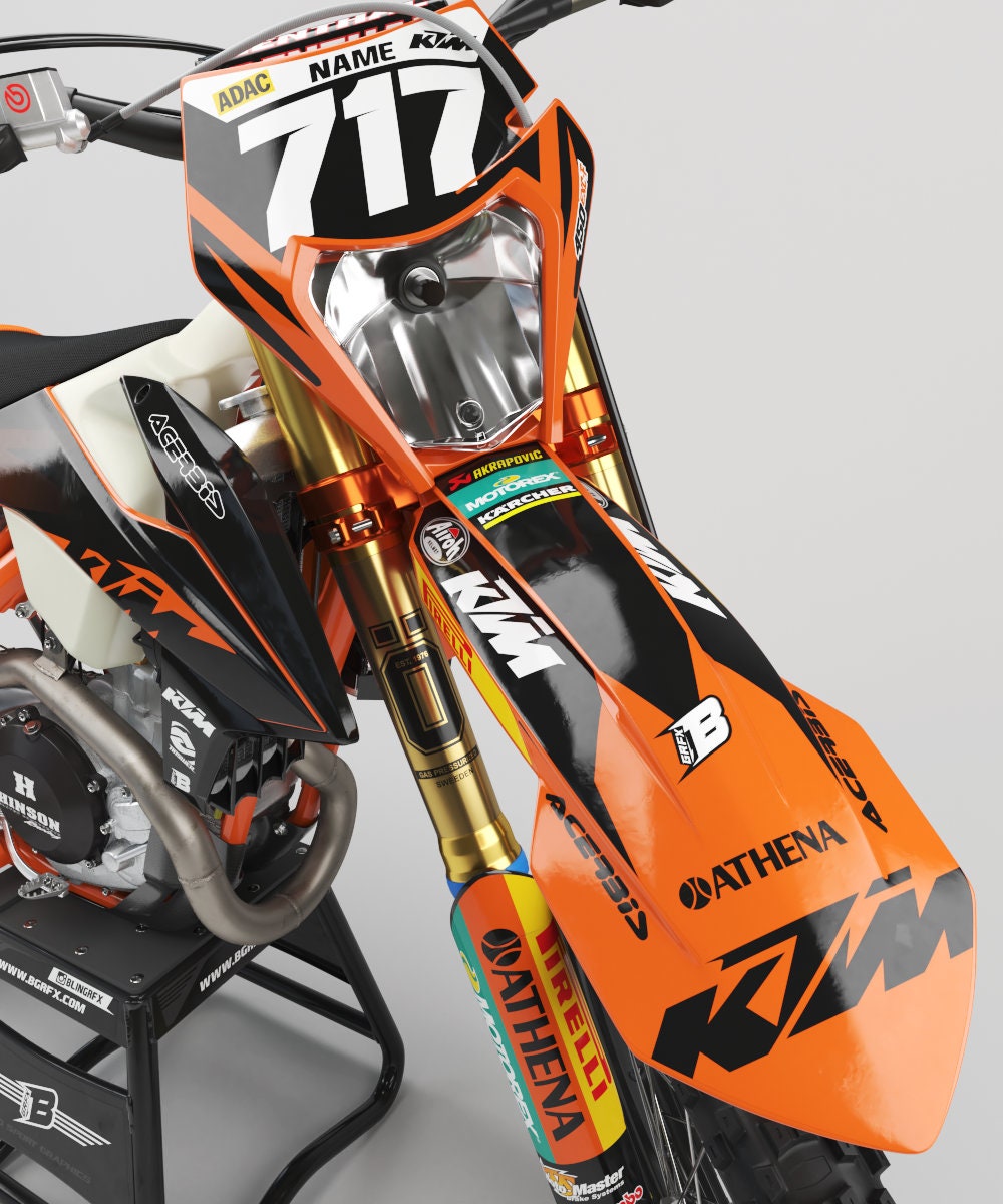 KTM EXC-EXC-F 125-250-350-450 2020-2023 Full Graphics Kit With Riders ...