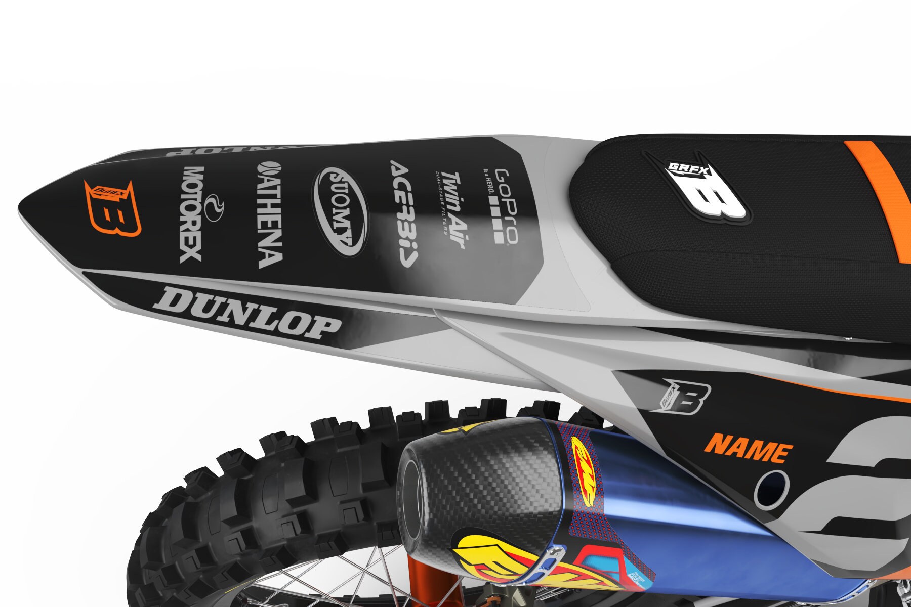 KTM SX-SXF 125-250-350-450 2019-2022 Full Graphics Kit With Riders Id ...