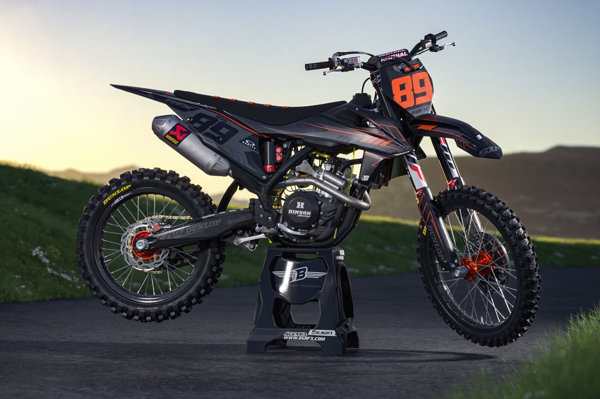 KTM SX-SXF 125-250-350-450 2019-2022 Full Graphics Kit With Riders Id ...