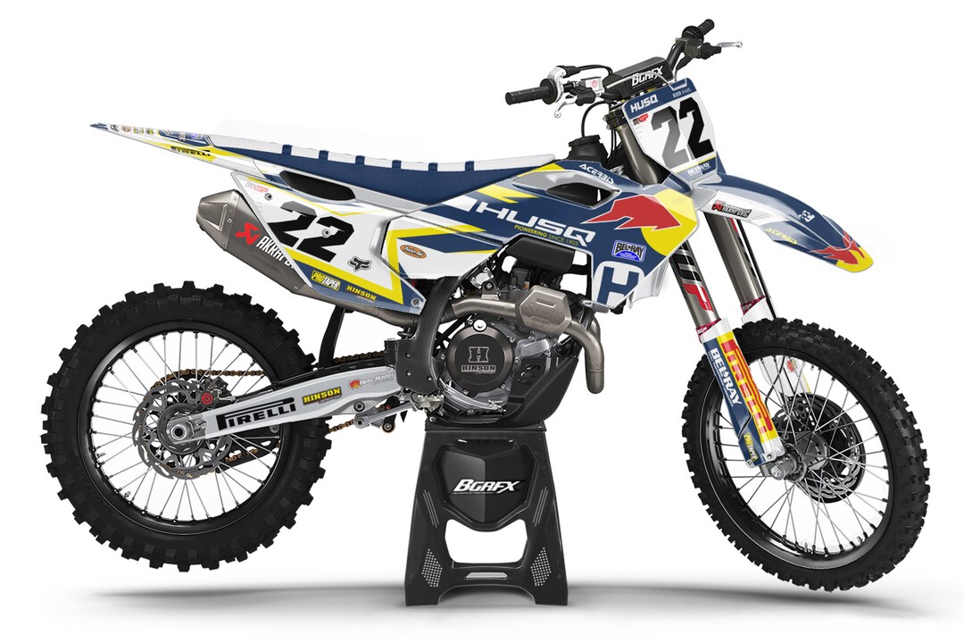 Husqvarna Fc-tc Fe-te 125-450 2023-2024 Full Graphics Kit With Riders ...