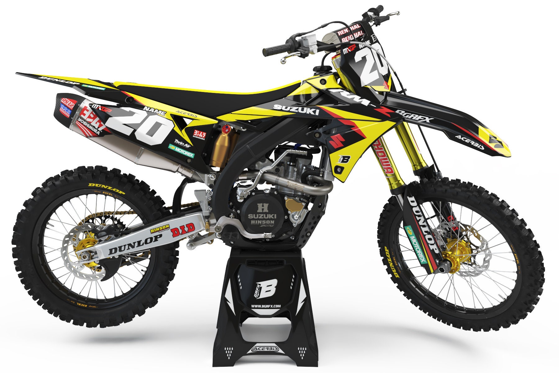 Suzuki Rmz 250-450 2018-2023 Full Graphics Kit With Riders Id. - Etsy