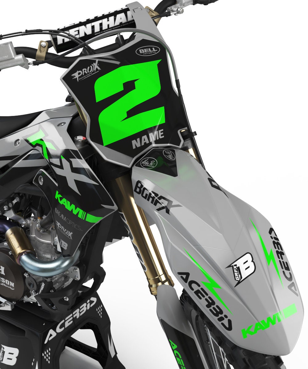 KAWASAKI KXF 250-450 2019-2023 Full Graphics Kit With Riders Id. - Etsy