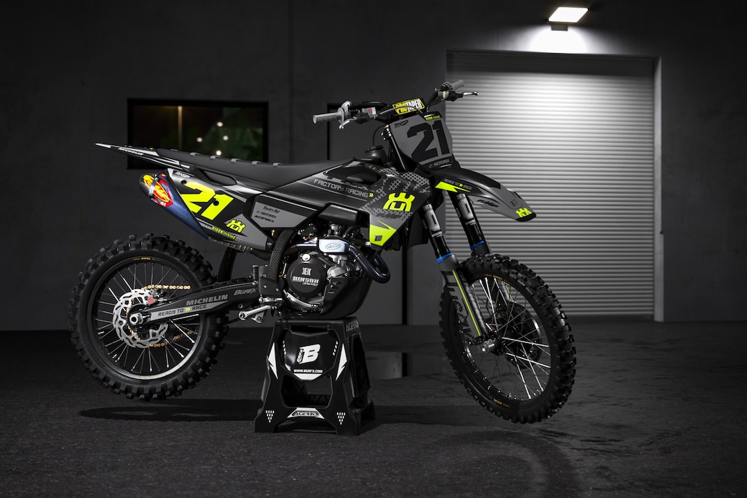 Husqvarna Fc-tc Fe-te 125-450 2023-2024 Full Graphics Kit With Riders ...