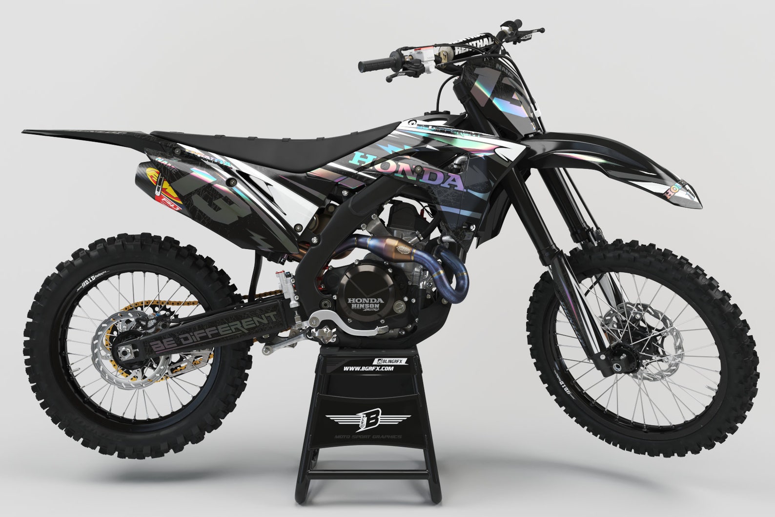 Honda Crf 250-450 2017-2021 Holochromed Full Graphics Kit With Riders ...