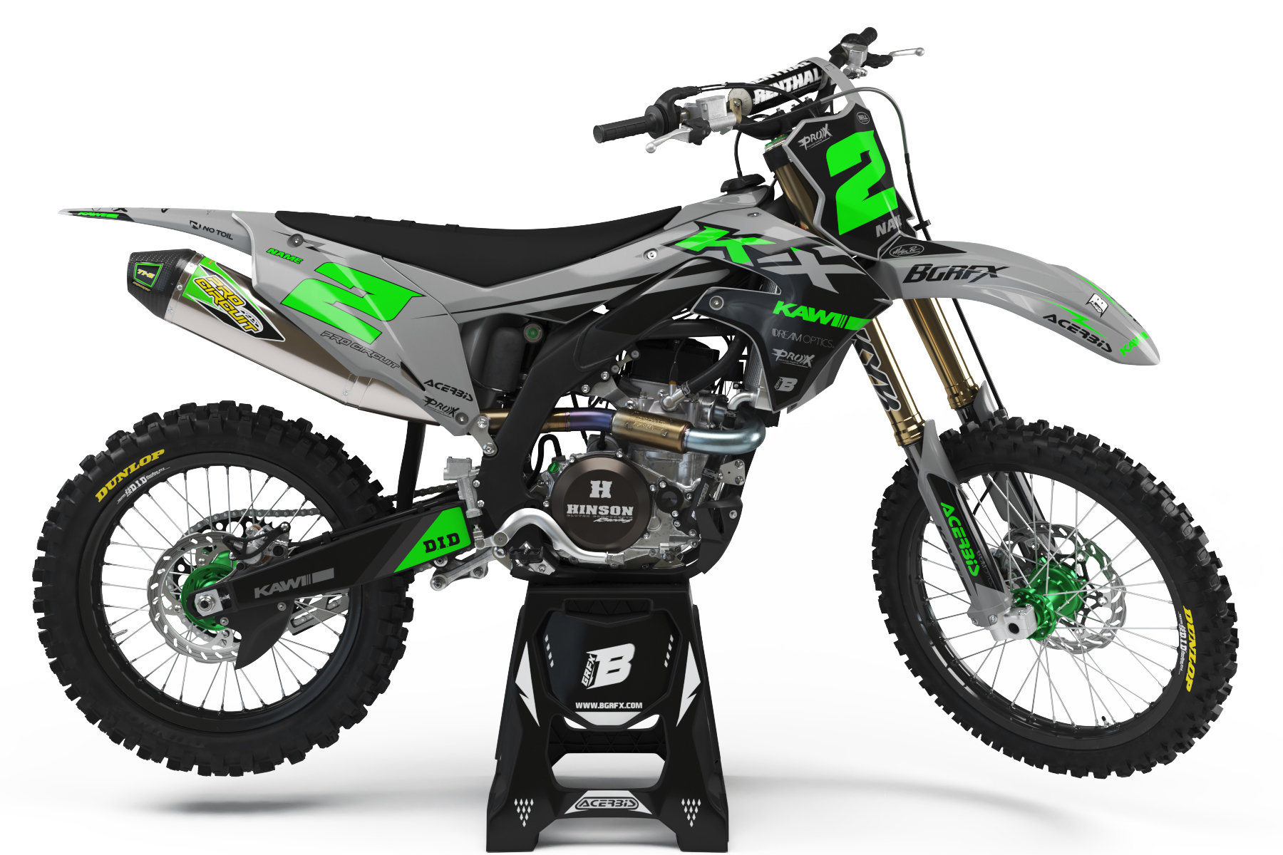 KAWASAKI KXF 250-450 2019-2023 Full Graphics Kit With Riders Id. - Etsy