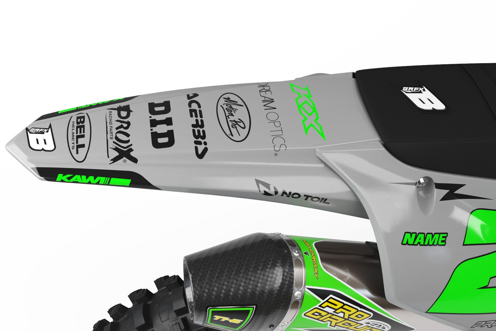 KAWASAKI KXF 250-450 2019-2023 Full Graphics Kit With Riders Id. - Etsy
