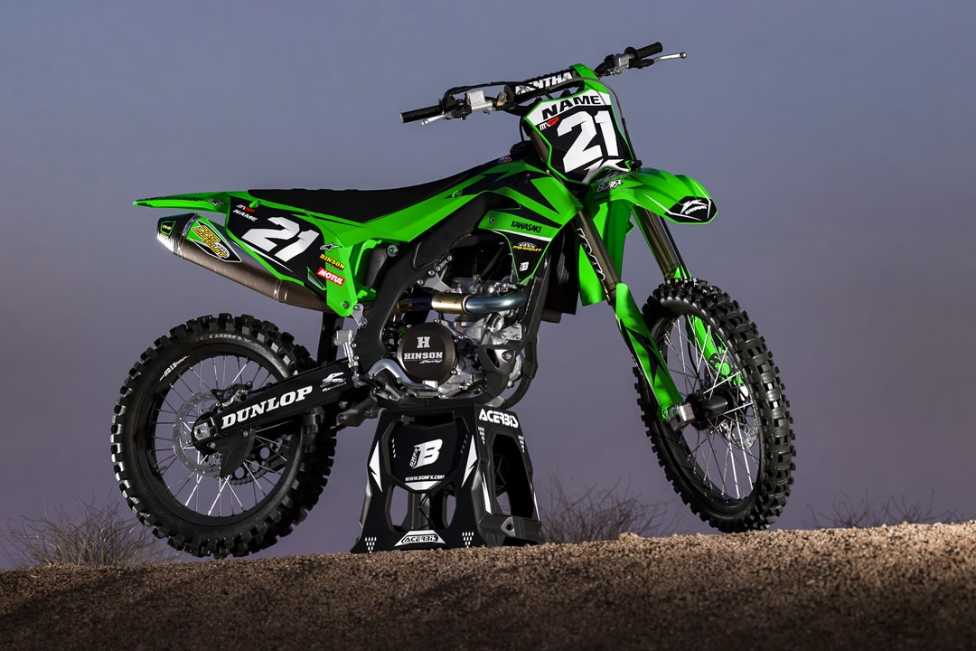 KAWASAKI KXF 250-450 2019-2023 Full Graphics Kit With Riders Id. - Etsy