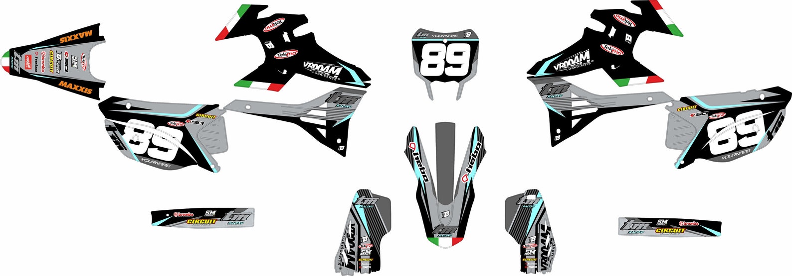 Tm Racing Mx En Smr Smx 125-250-350-450 2022-2024 Full Graphics Kit ...