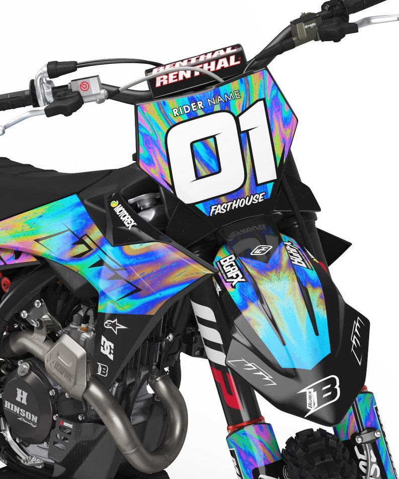 KTM SX-SXF 125-250-350-450 2023-2024 Full Graphics Kit With Riders Id ...