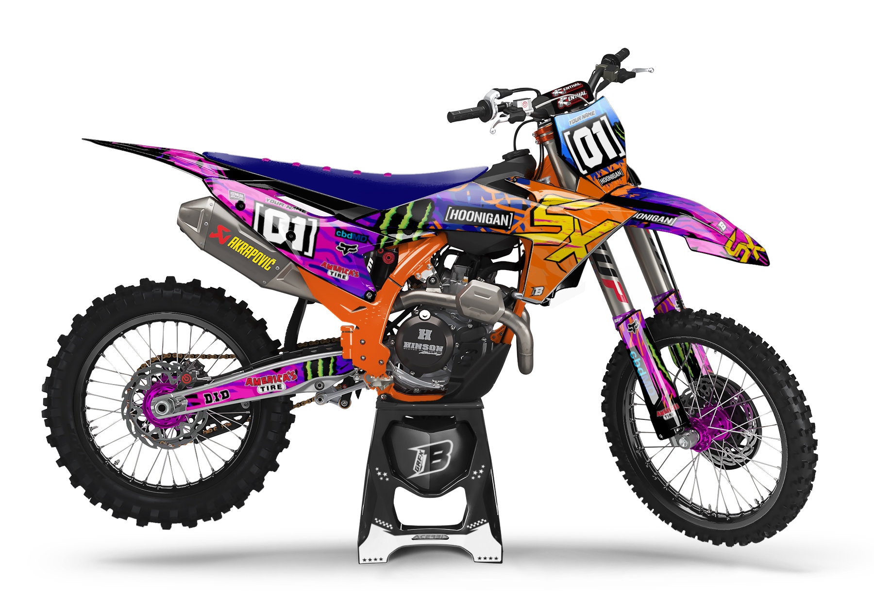 KTM SX-SXF 125-250-350-450 2023-2024 Full Graphics Kit With Riders Id ...
