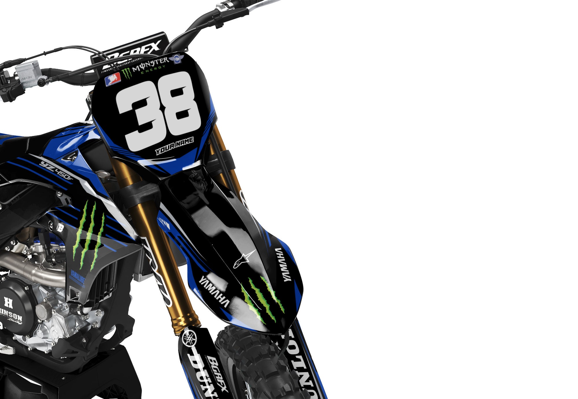 Yamaha Yzf 250-450 2023-2024 Full Graphics Kit With Riders Id. - Etsy