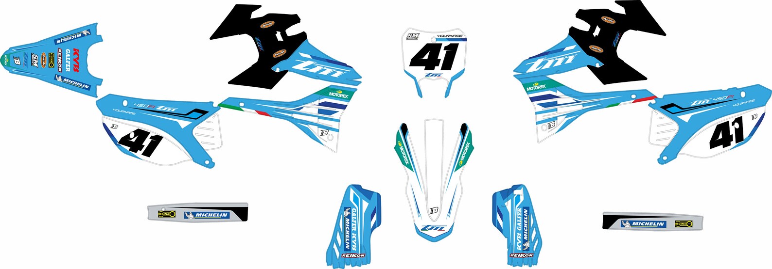 Tm Racing Mx En Smr Smx 125-250-350-450 2022-2024 Full Graphics Kit ...