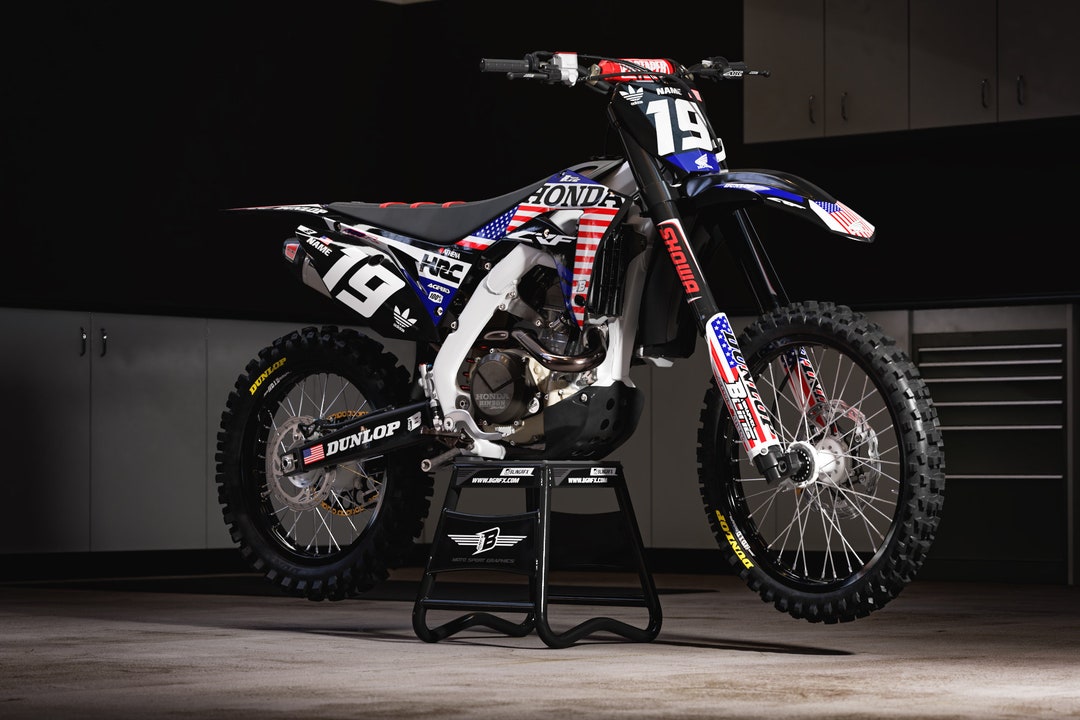 Honda Crf 250-450 2017-2021 Full Graphics Kit With Riders Id. - Etsy