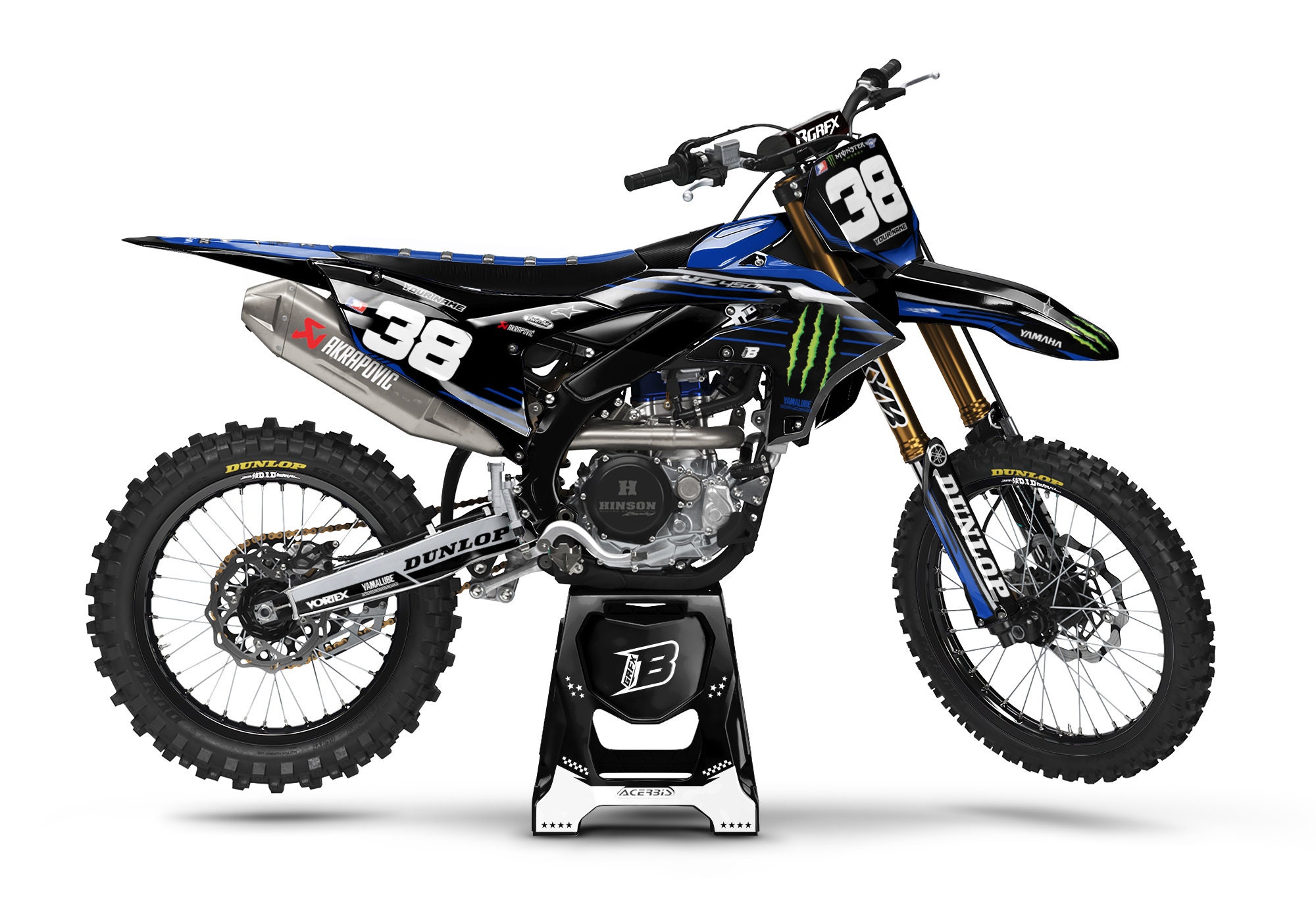 Yamaha Yzf 250-450 2023-2024 Full Graphics Kit With Riders Id. - Etsy