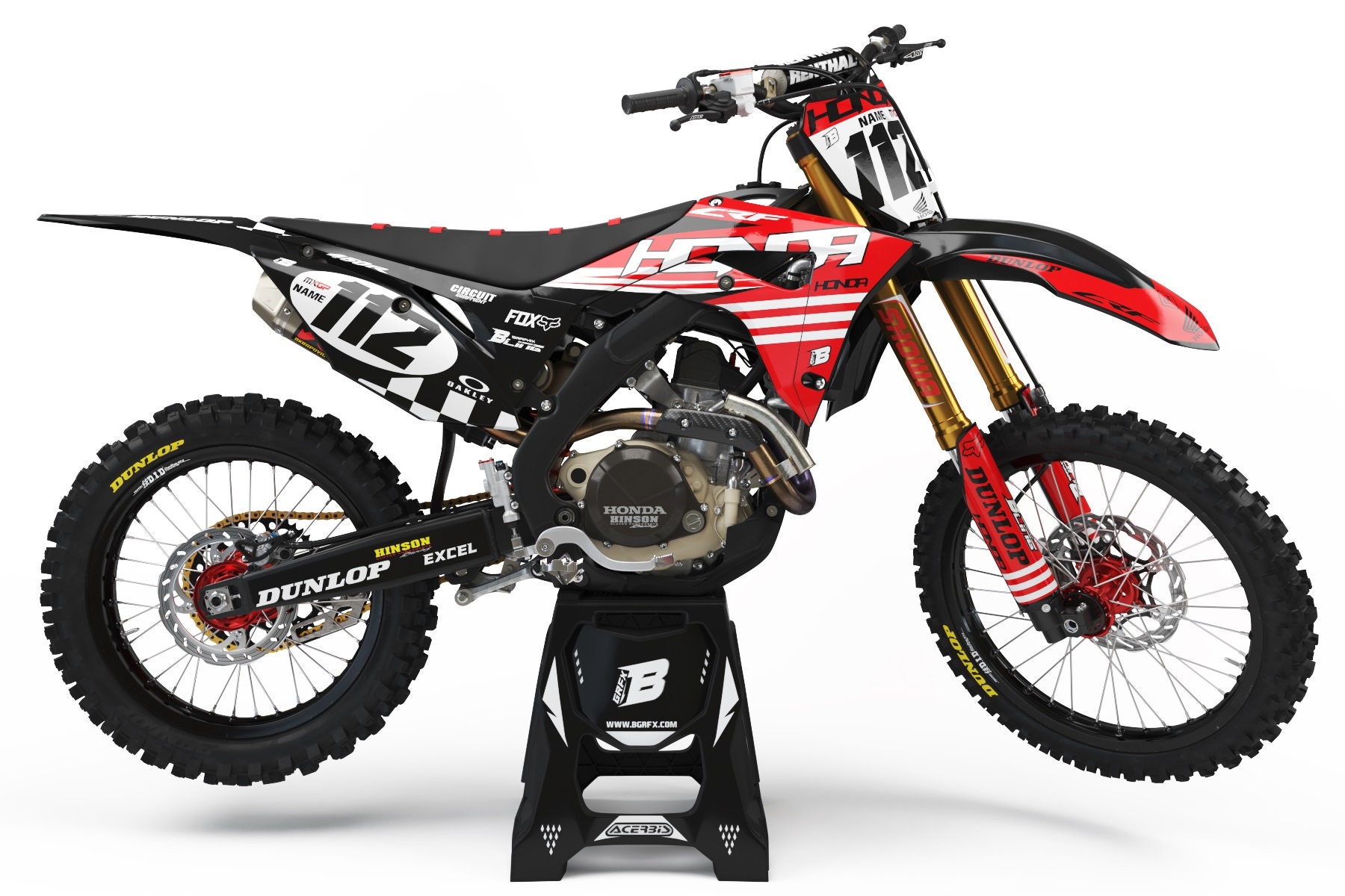 Honda Crf 250-450 2017-2021 Full Graphics Kit With Riders Id. - Etsy