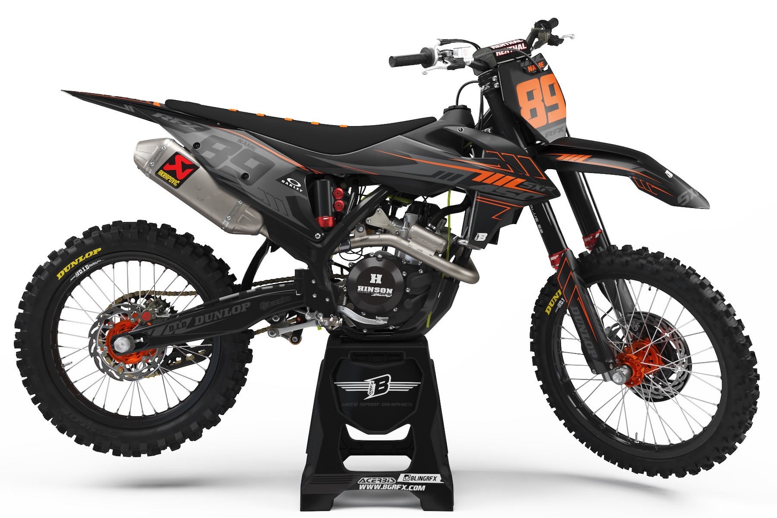 KTM SX-SXF 125-250-350-450 2019-2022 Full Graphics Kit With Riders Id ...