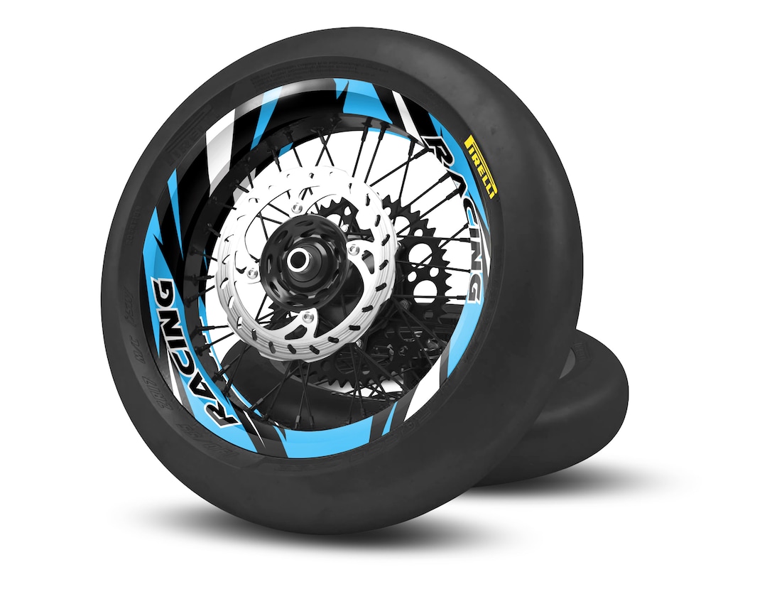 Supermoto Wheels Wraps Stickers Kit Front and Rear Wheels - Etsy