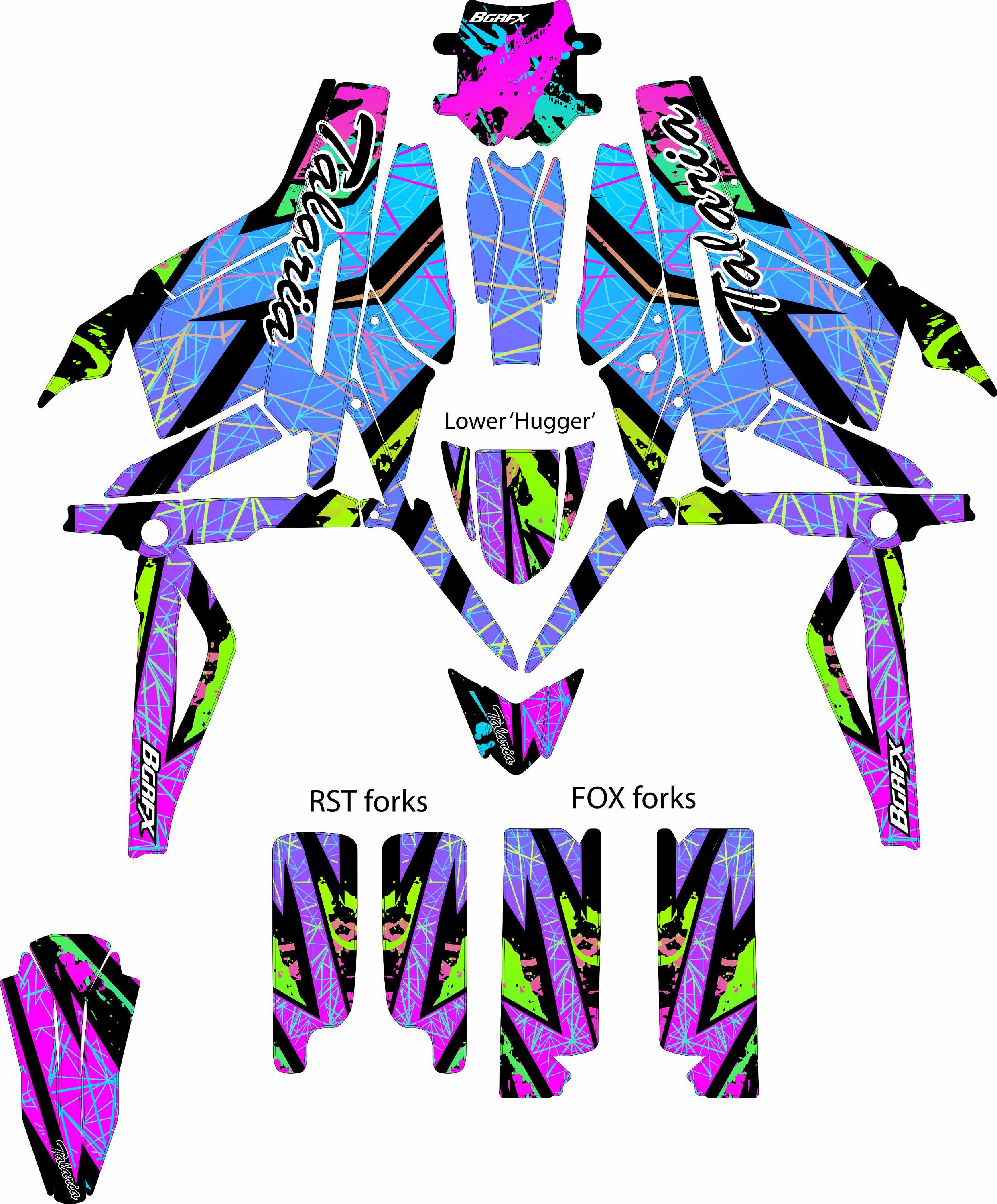 Talaria Sting R Mx Mx3 Mx4 Full Graphics / Stickers Kit With Riders Id ...
