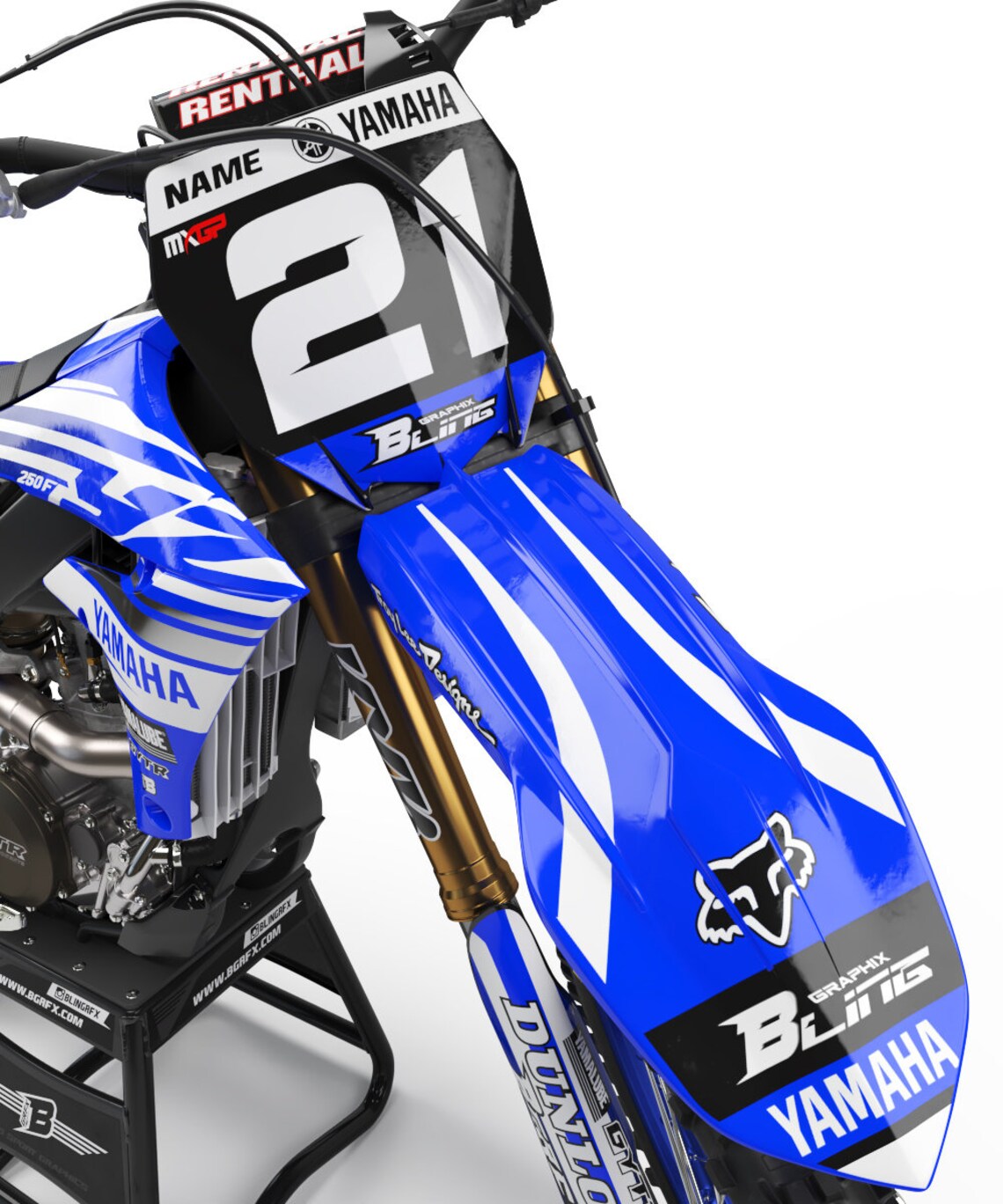 Yamaha Yzf 250-450 2018-2022 Chrome Full Graphics Kit With Riders Id ...