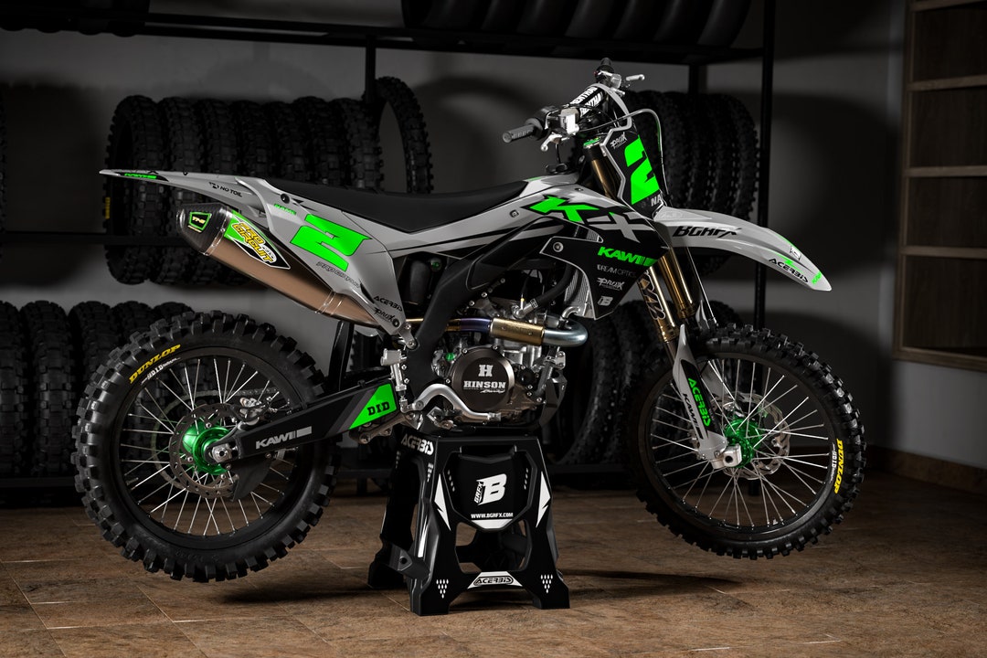 KAWASAKI KXF 250-450 2019-2023 Full Graphics Kit With Riders Id. - Etsy
