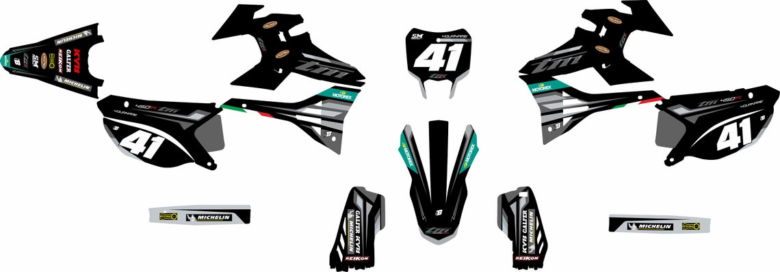 Tm Racing Mx En Smr Smx 125-250-350-450 2022-2024 Full Graphics Kit ...