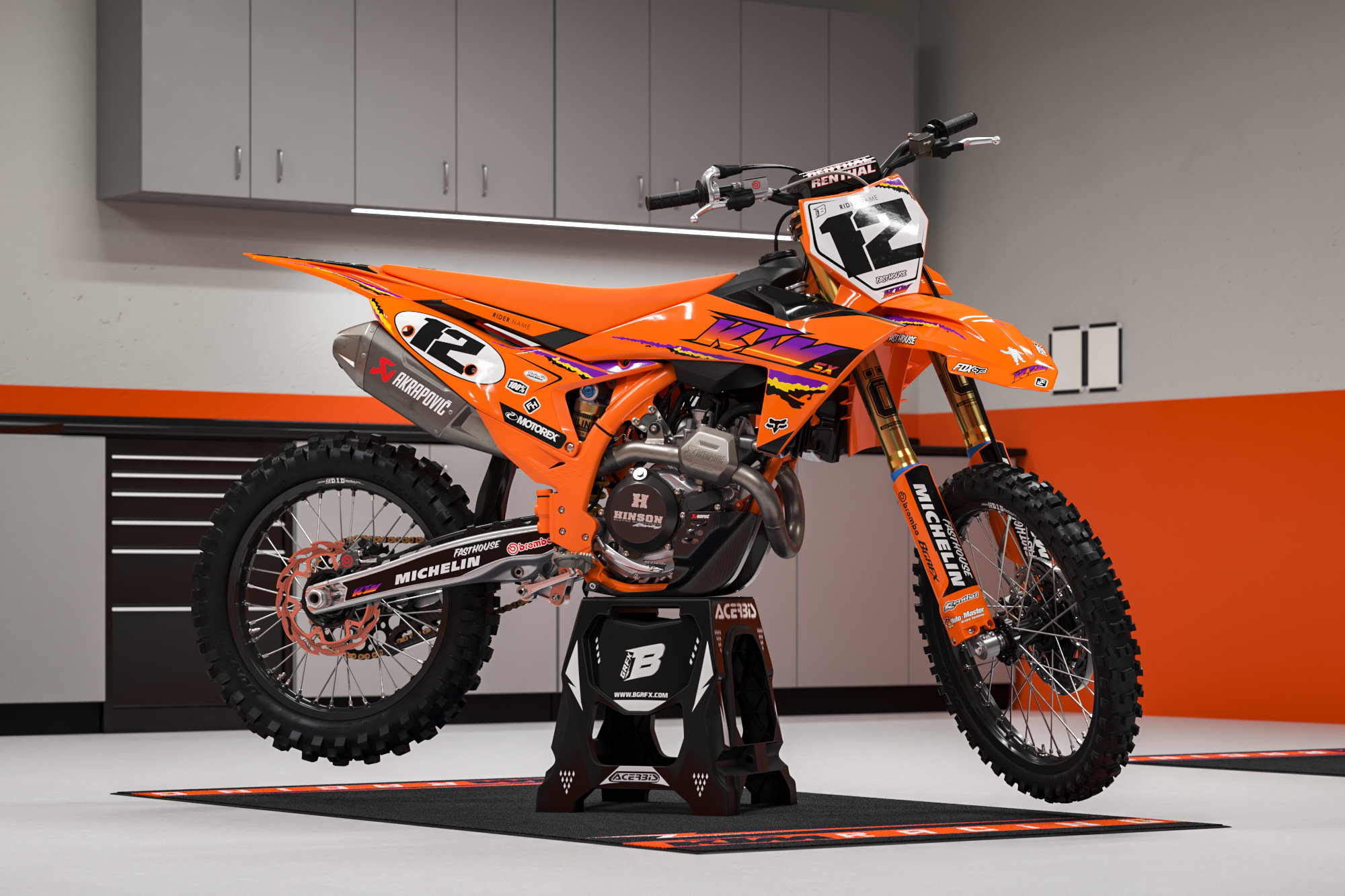 KTM SX-SXF 125-250-350-450 2023-2024 Full Graphics Kit With Riders Id. - Etsy
