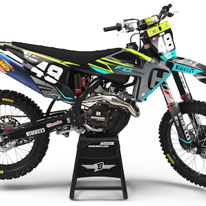Husqvarna Fc-tc Fe-te 125-450 2019-2022 Full Graphics Kit With Riders ...