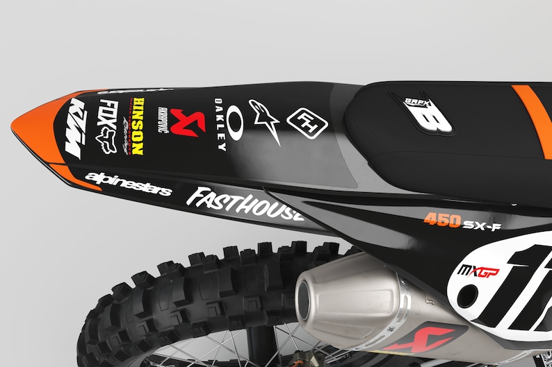 KTM SX-SXF 125-250-350-450 2019-2022 Full Graphics Kit With Riders Id ...
