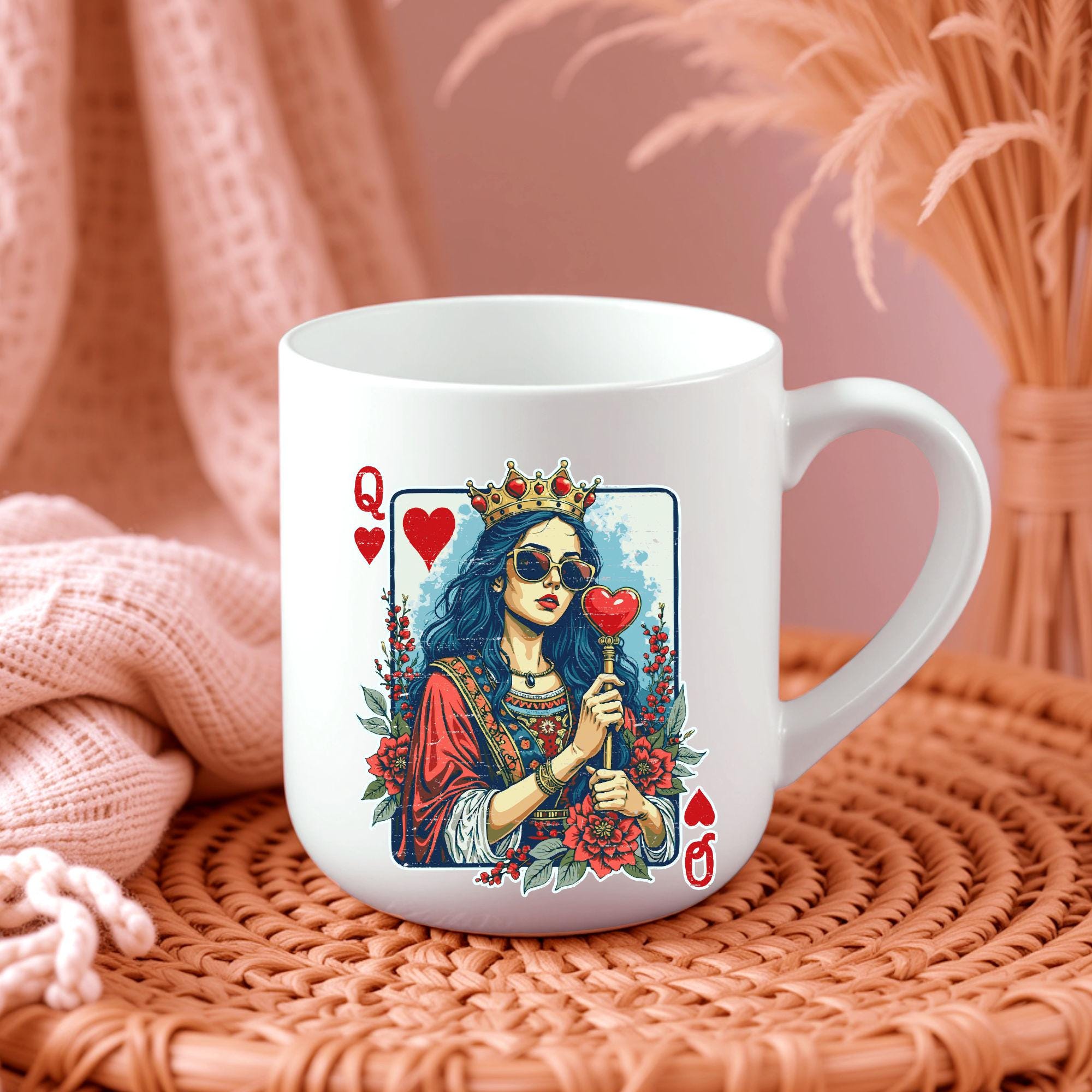 Retro Queen of Hearts Png Svg, Vintage Queen Retro Sunglasses, Heart ...