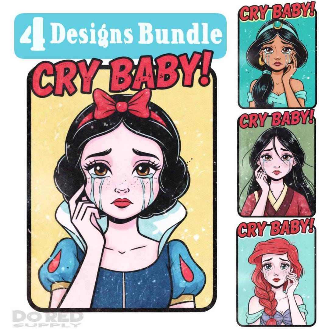 Cry Baby Princess Png BUNDLE, Retro Princess Shirt Design, Cartoon ...