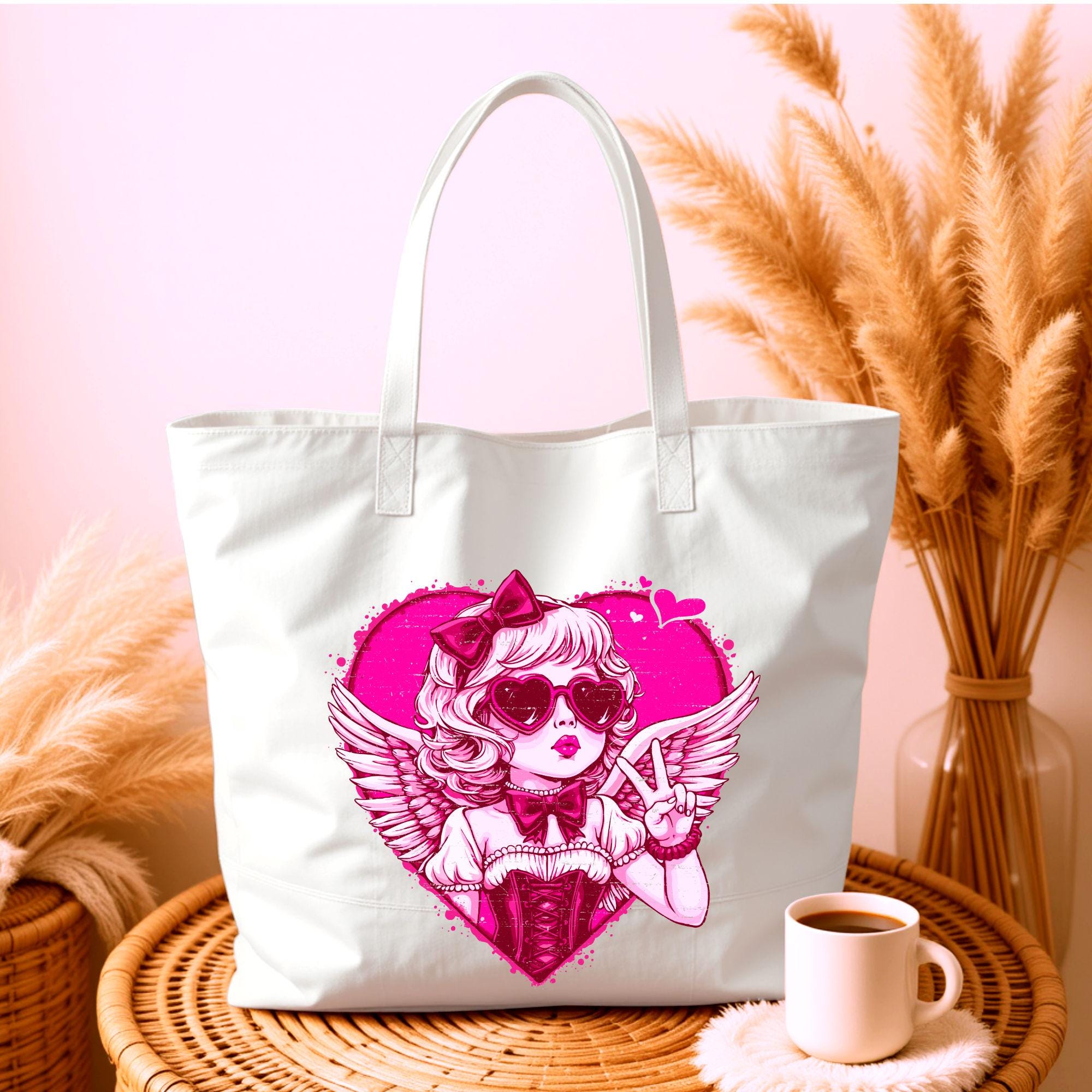 Retro Cupid Blowing Kisses Png Svg, Cupid Retro Sunglasses Making Peace ...