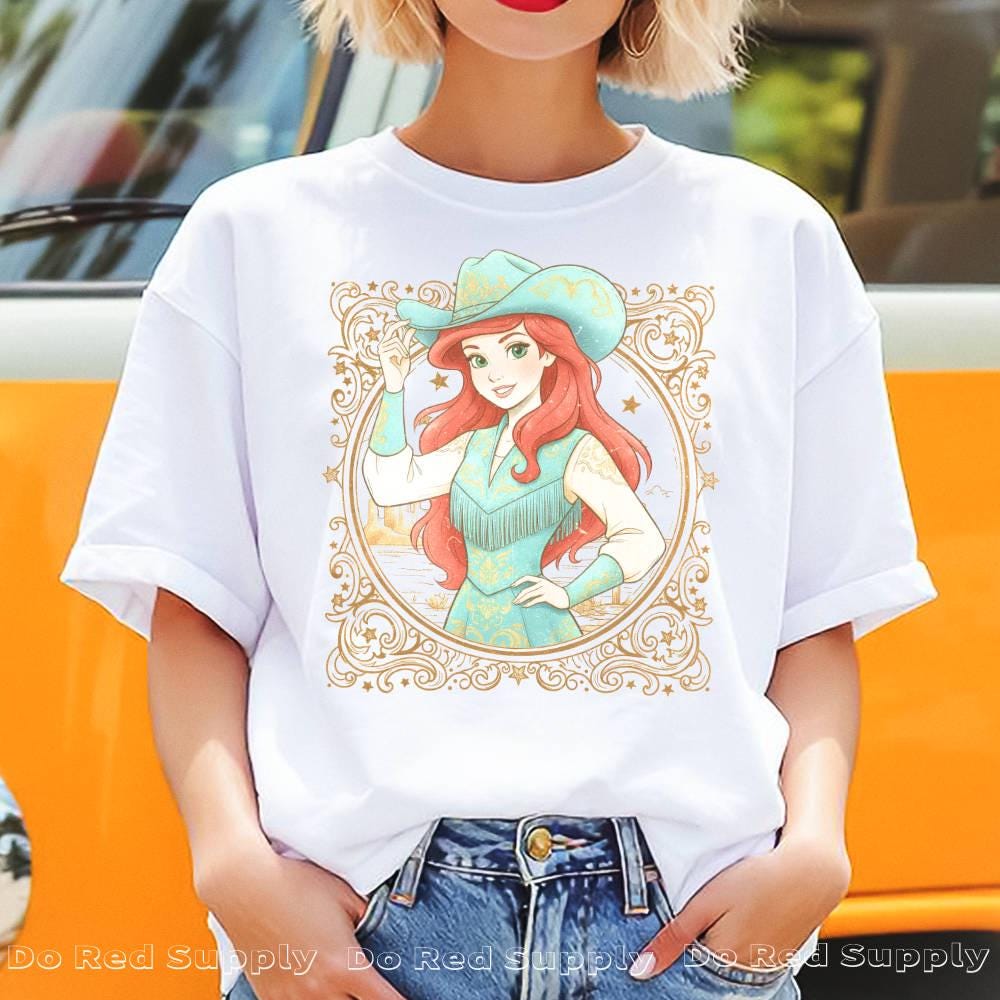 Retro Cowgirl Princess Png BUNDLE, Vintage Western Princess Design ...