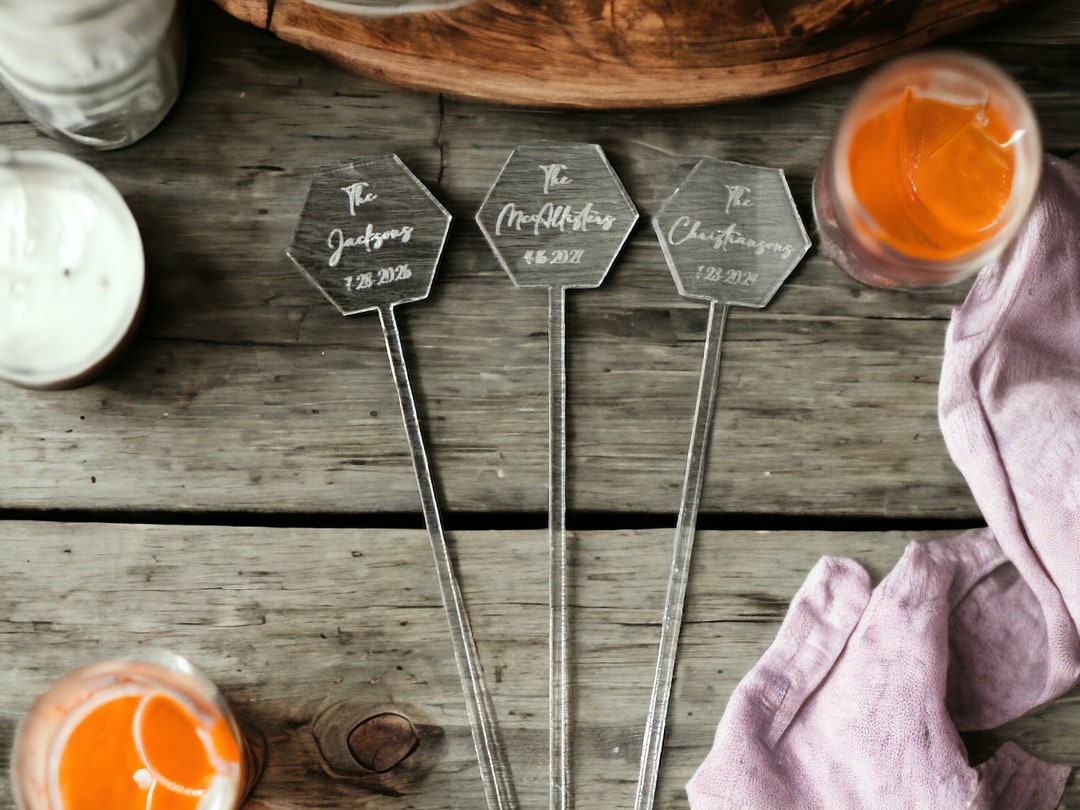 Custom Cocktail Swizzle Stick Drink Stirrers Wedding Drink Stirrers and ...