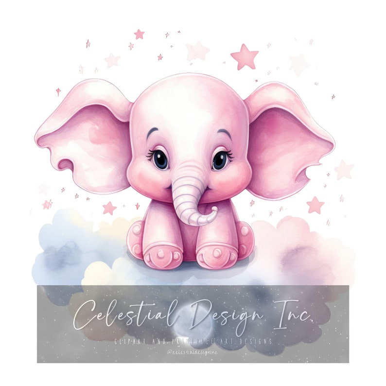 Cute Pink Animals PNG Clipart Bundle Full License 21 Designs Instant ...