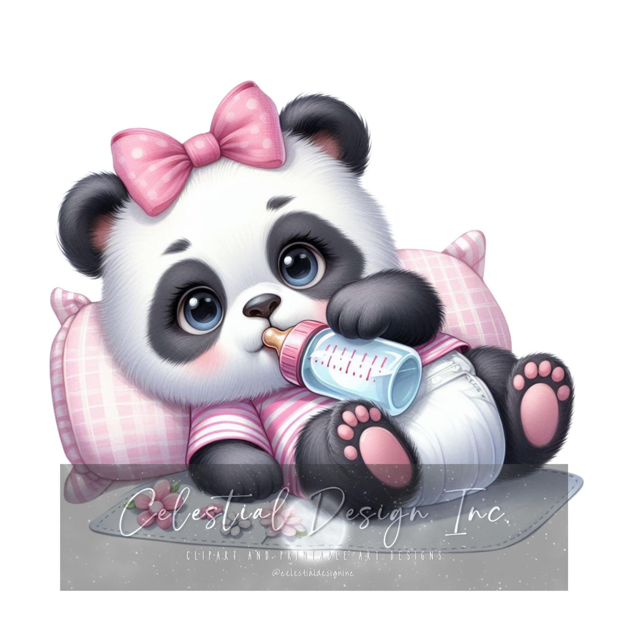 Baby Panda PNG Clipart Bundle Full License 16 Designs Instant Download ...
