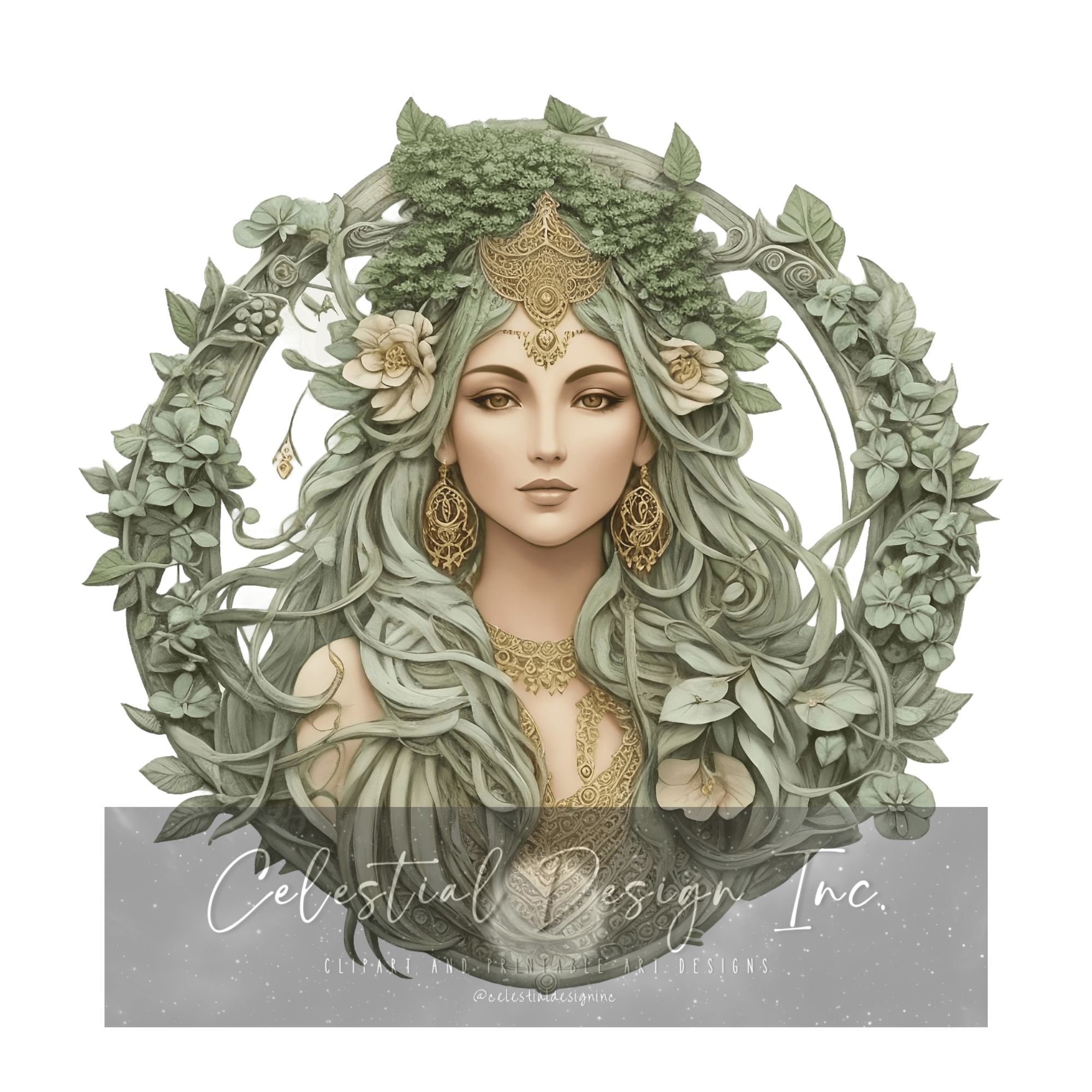 Elemental Goddess PNG Clipart Bundle Full License 4 Designs Instant ...