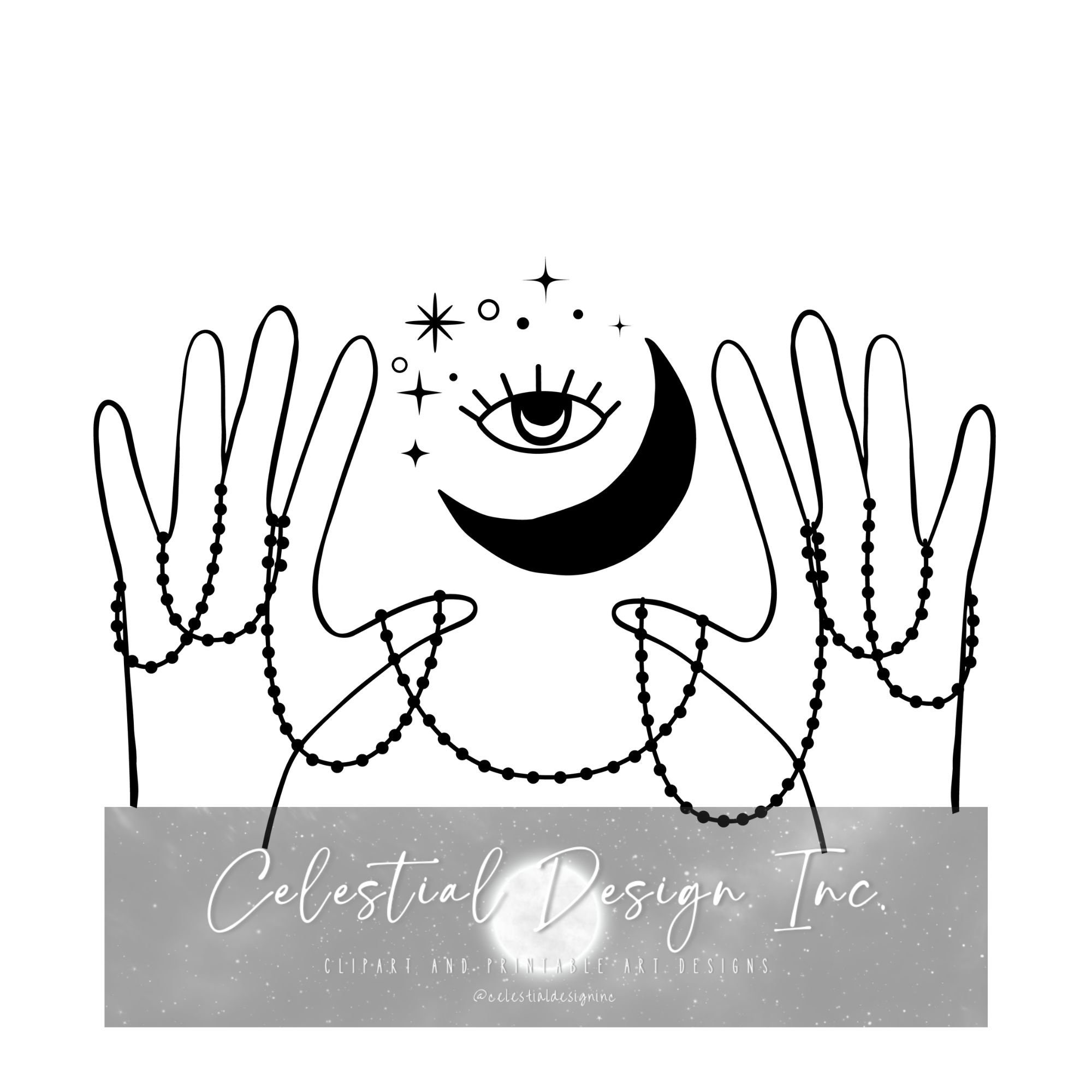 Celestial Hands PNG Clipart Bundle Full License 12 Designs Instant Download - Etsy