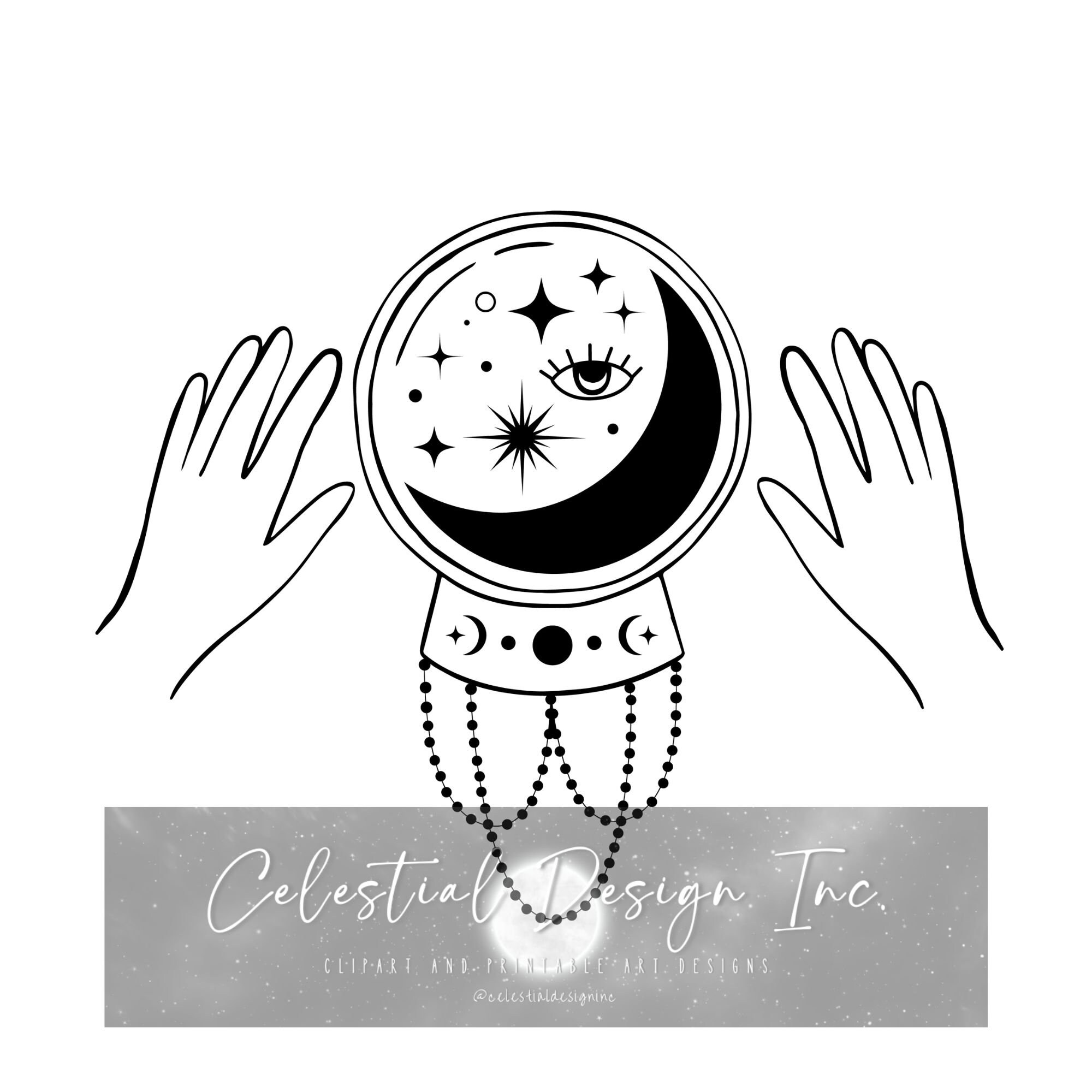 Celestial Hands PNG Clipart Bundle Full License 12 Designs Instant ...